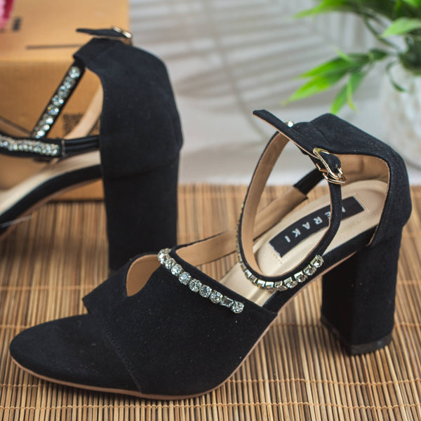 Celeste Black Block Heel for women – Meraki Dhaka